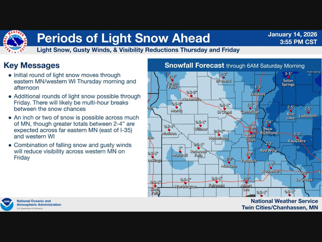 Snow, Gusty Winds, And Bitter Cold Expected In Twin Cities ...
