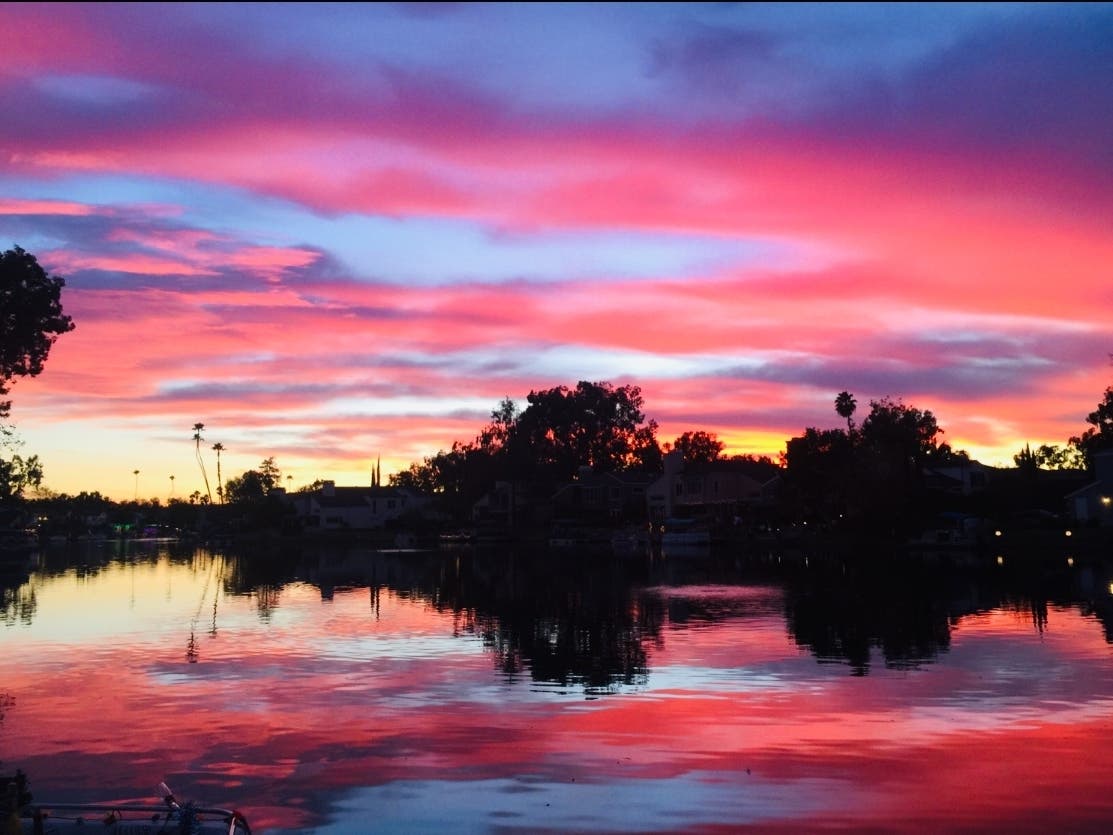 Sunset Skies Welcome 2021 In Orange County, Reflections | Orange County ...