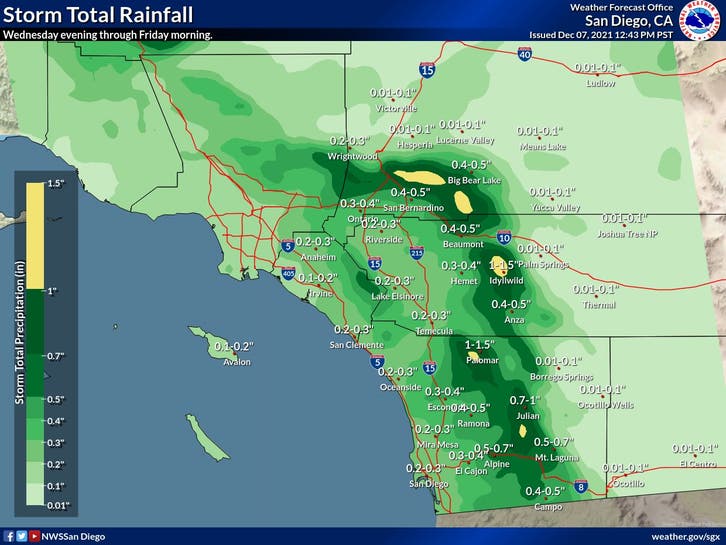 San Clemente Braces For Wind, Cold Weather Storm: Rainfall Totals | San ...