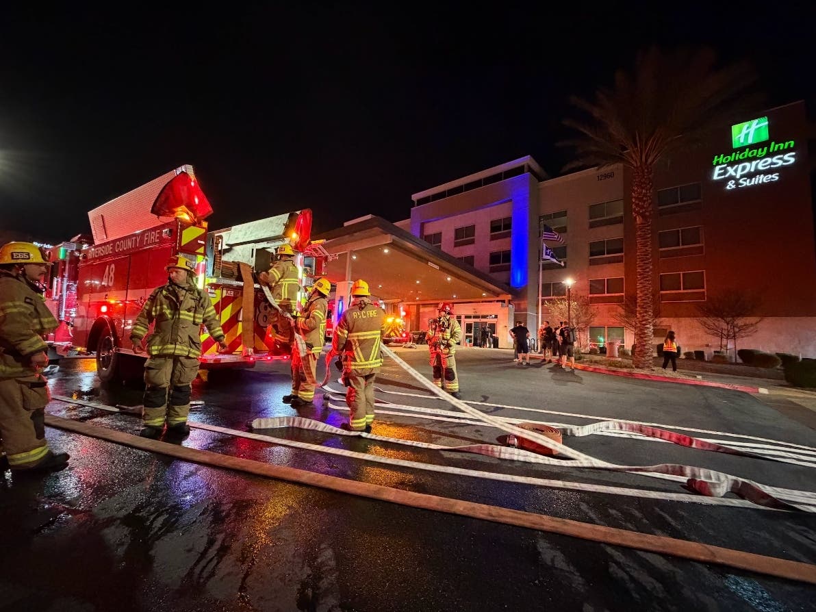 Fire Erupts Inside Holiday Inn Express In Riverside County | Banning ...