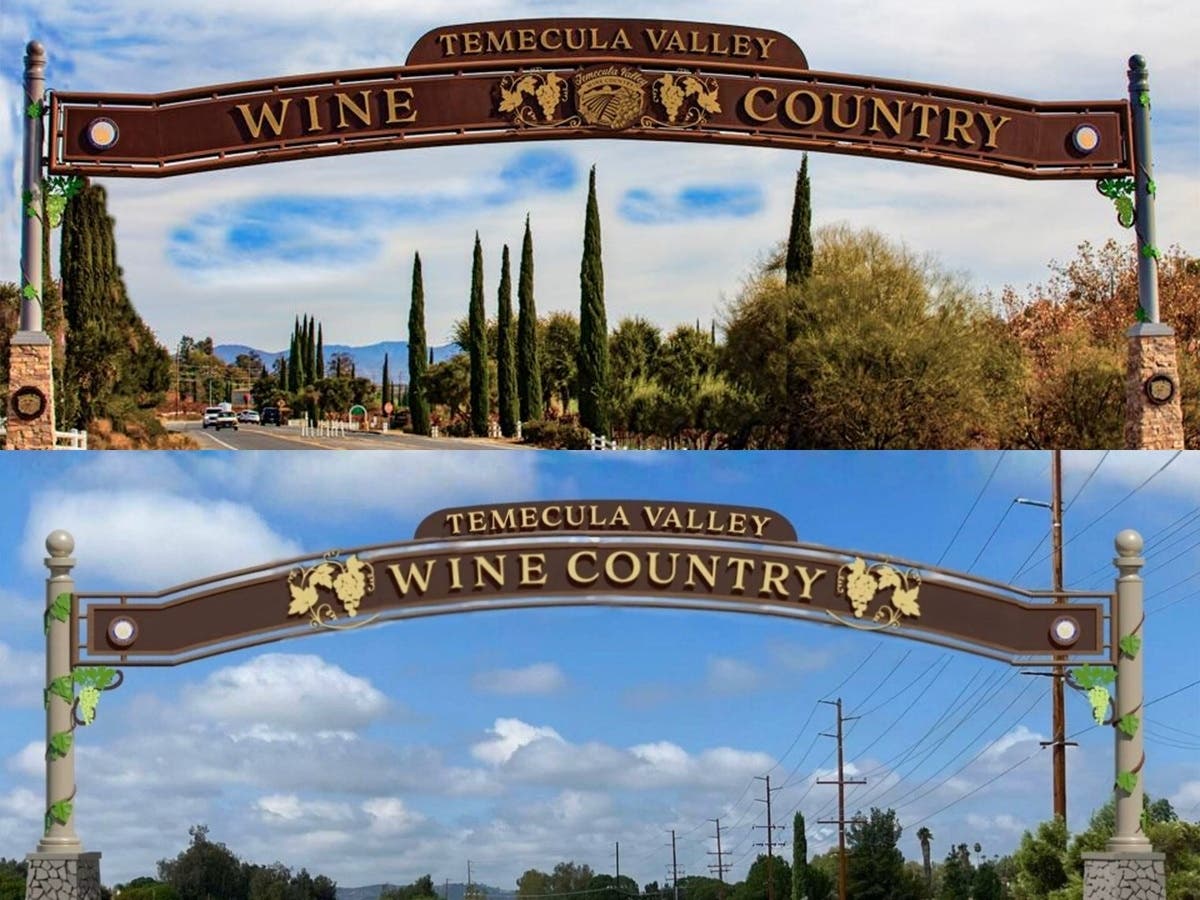 County To Fix Temecula Wine Country Gateway Arch Over 3 Nights Of Road ...