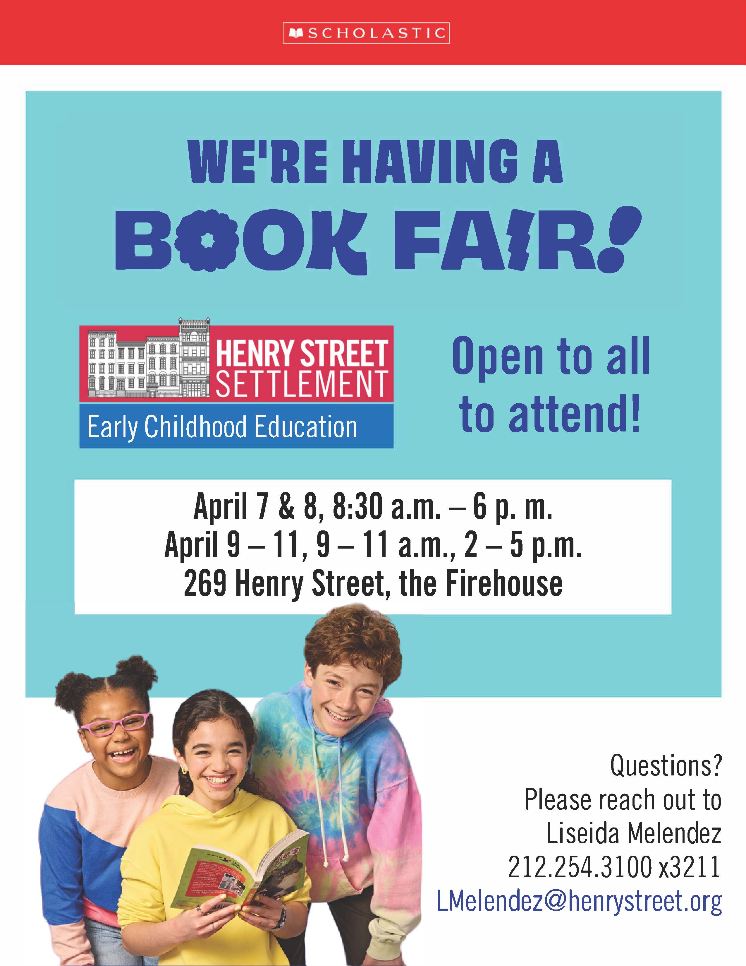 Apr 7 | Scholastic Book Fair at Henry Street Settlement | Lower East ...