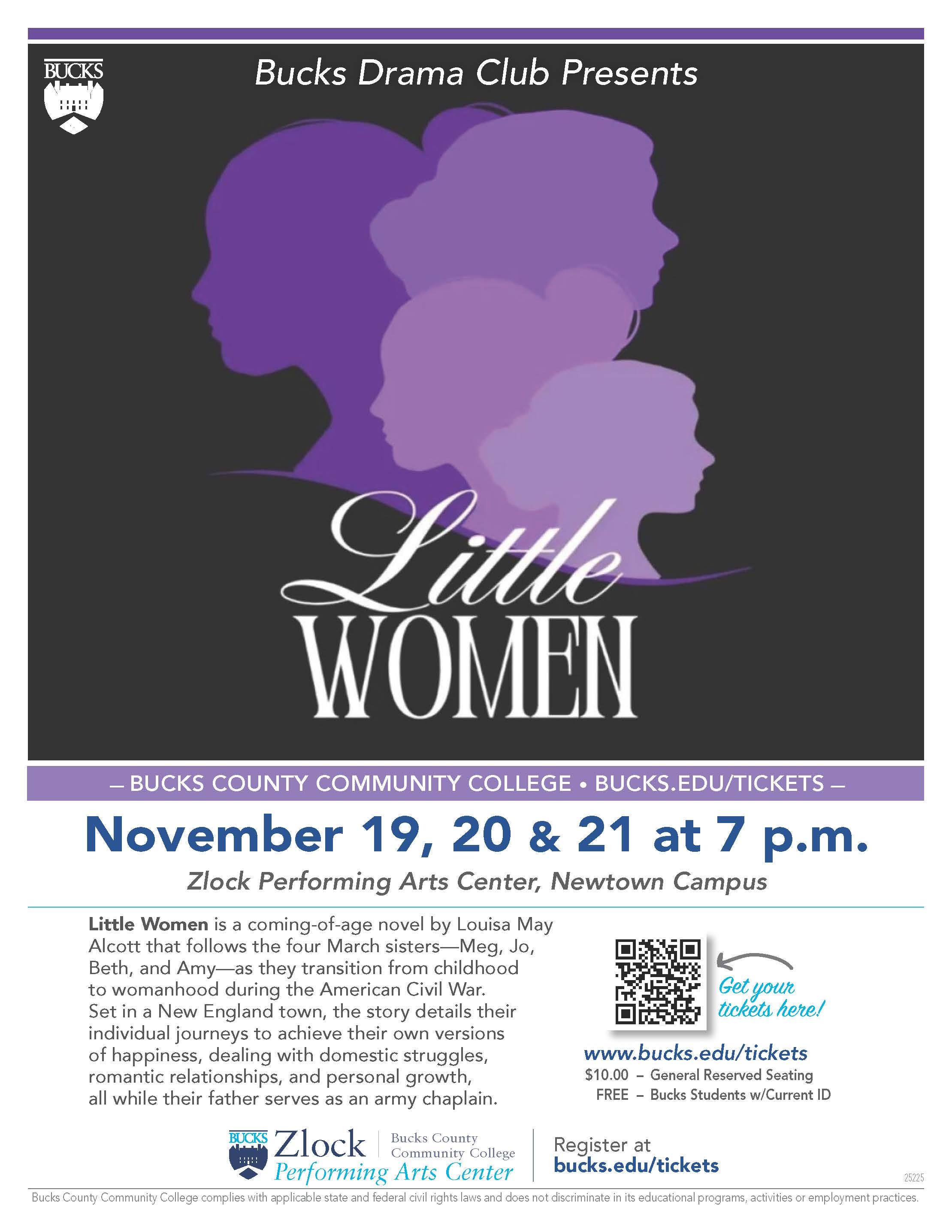 Nov 19 | Zlock Performing Arts Center & Bucks Drama Club Present ...
