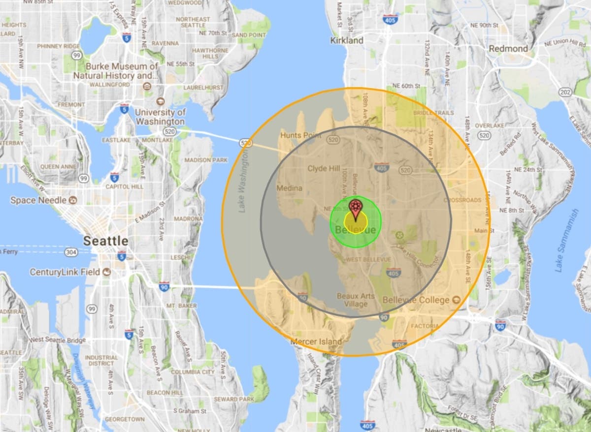 Here's What A Nuclear Bomb Would Do To Your City | Bellevue, WA Patch