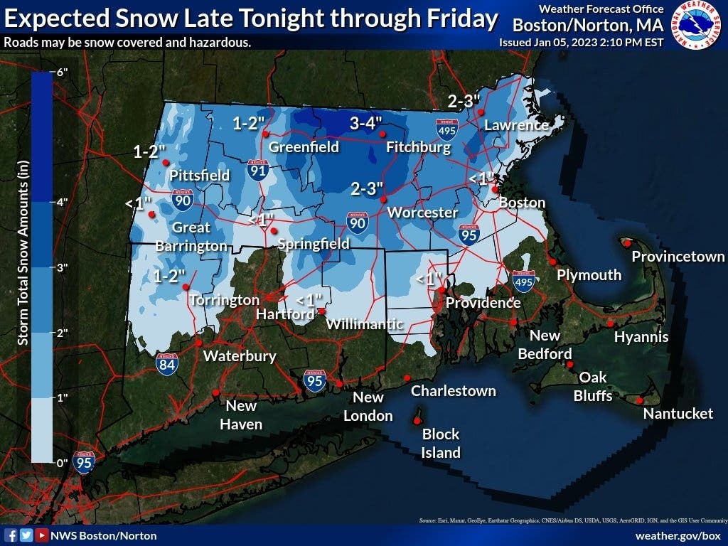 First MA Snow Of 2023: Up To 4 Inches Possible Friday | Across ...