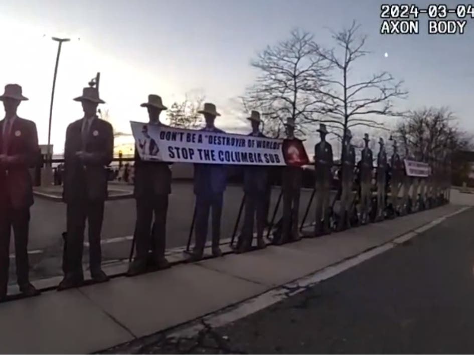 Worcester Activists Arrested In Protest Using Oppenheimer Cutouts ...