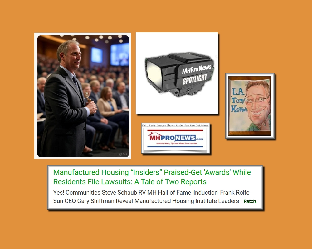 Manufactured Housing "Insiders" Praised-Get 'Awards' While Residents ...