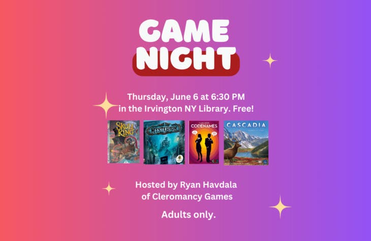 Jun 6 | Free Tabletop & Board Game Night for Adults | Rivertowns, NY Patch