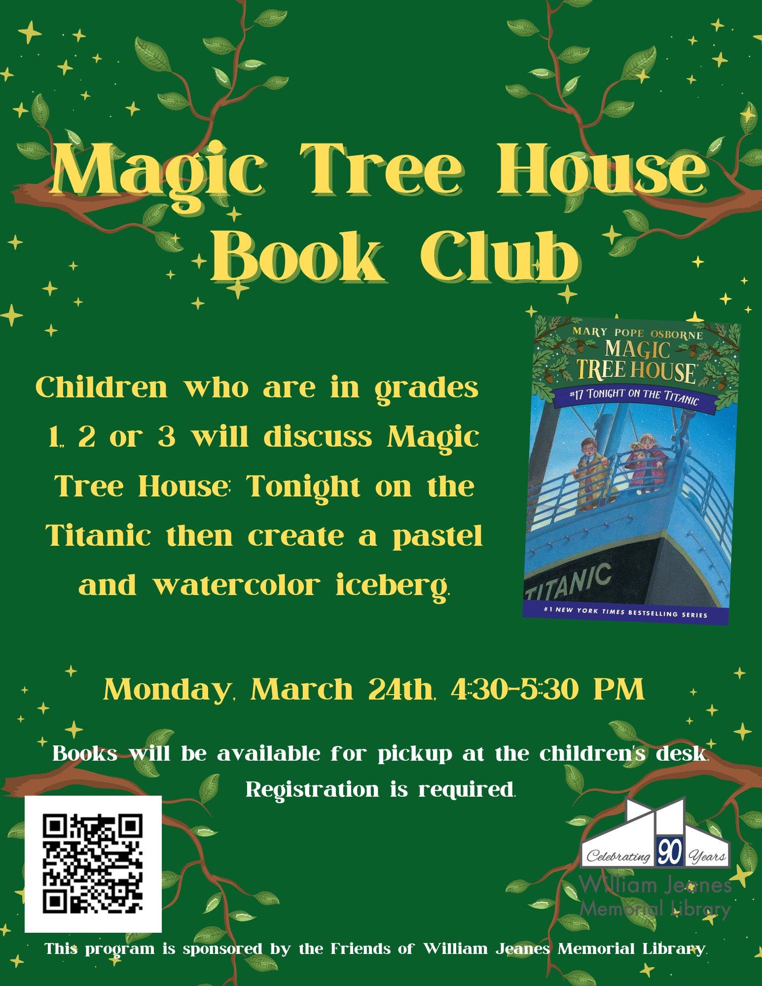 Mar 24 | Magic Tree House Book Club: Tonight on the Titanic | Plymouth ...