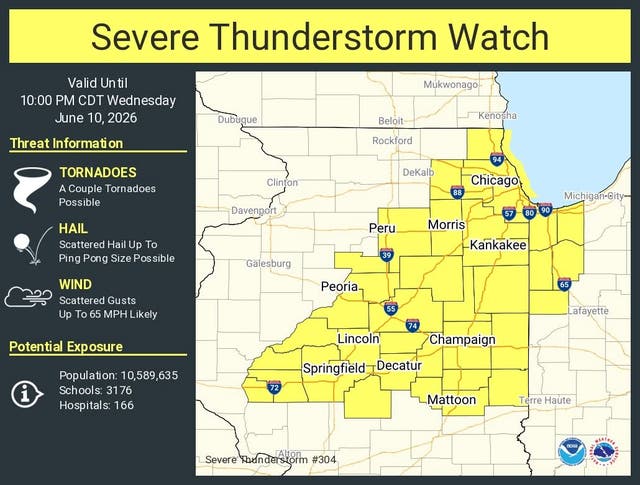Severe Thunderstorm Warnings Issued For Chicago Area | Across Illinois ...