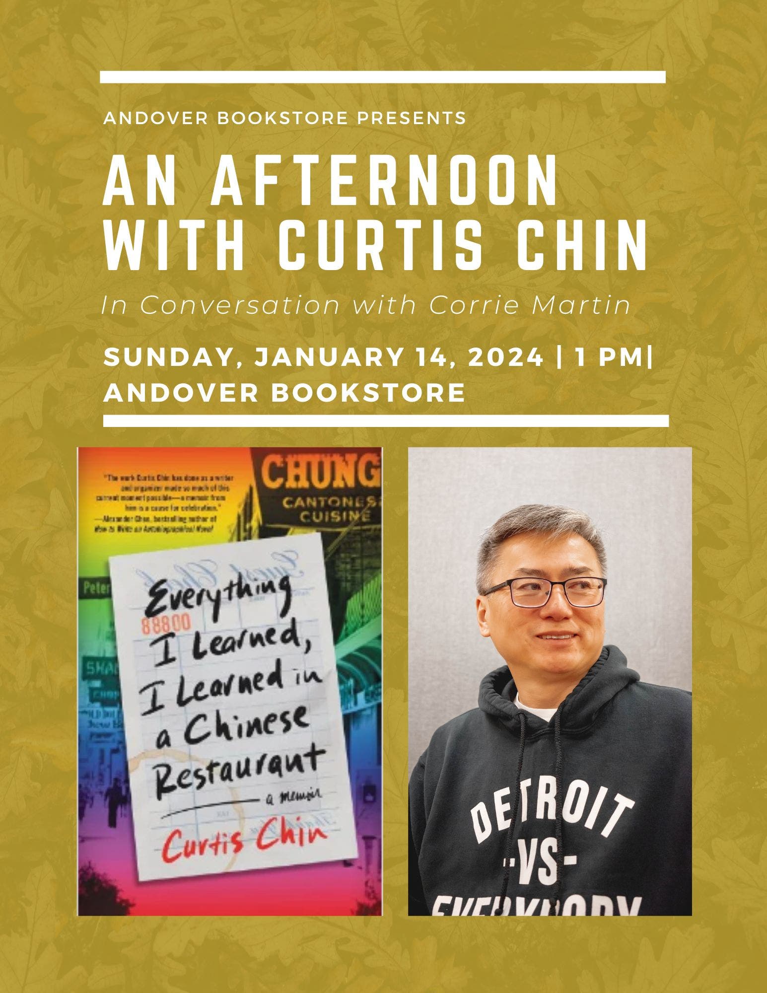 Jan 14 | An Afternoon With Curtis Chin, in conversation with PA Faculty ...