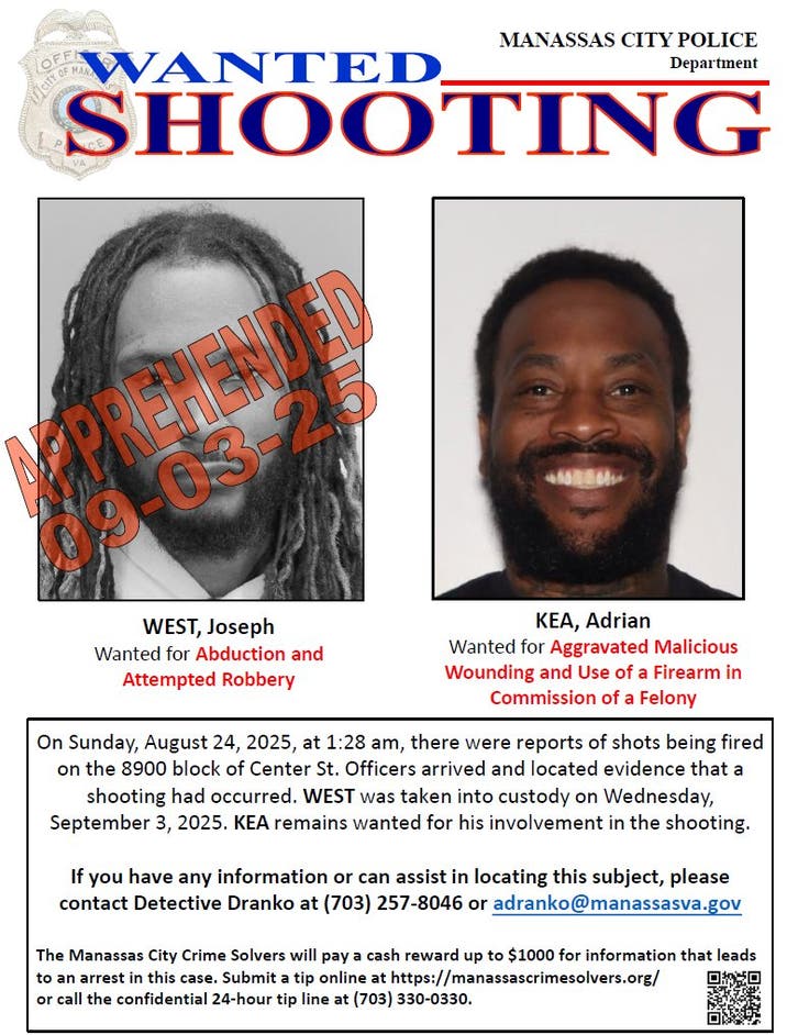 Separate Abduction, Robbery Attempt Linked To Shooting In Manassas ...