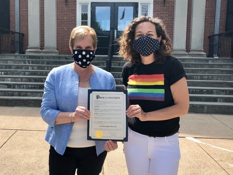 Trumbull First Selectwoman Raises Gay Pride Flag at Town Hall ...