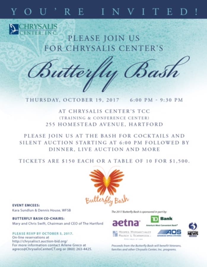 Chrysalis Center to Hold Its 13th Annual Butterfly Bash | Greater ...