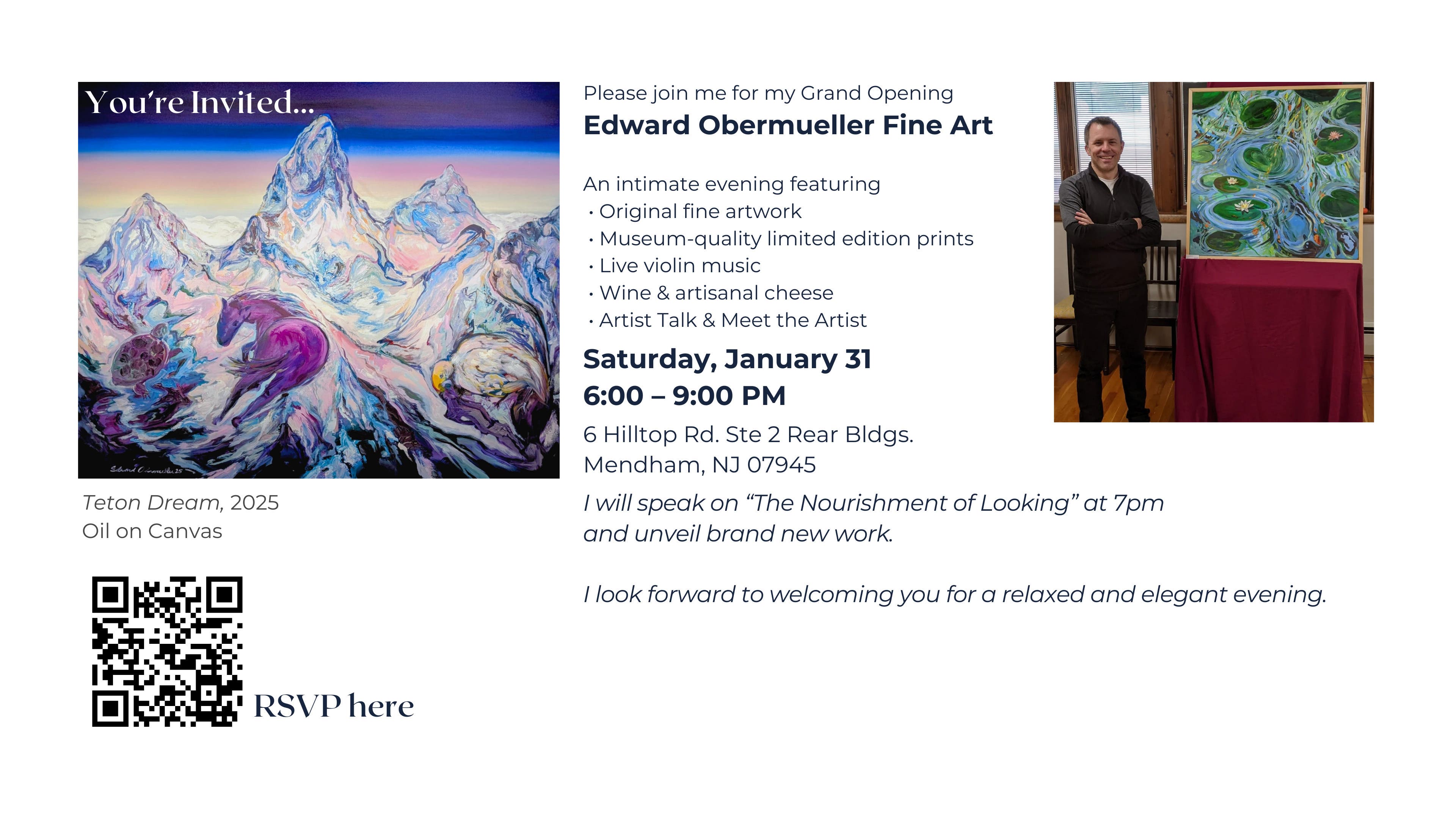 Jan 31 | Art Gala - Edward Obermueller Fine Art | Mendham, NJ Patch