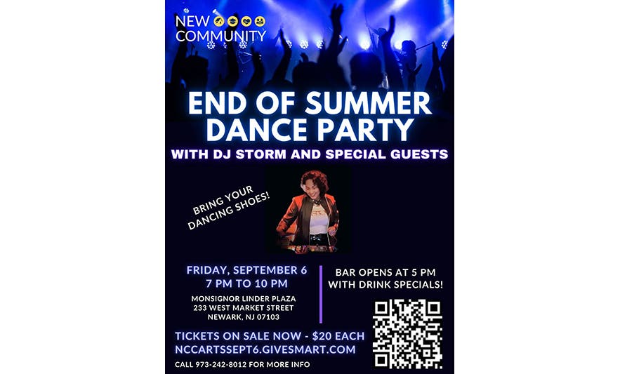 Sep 6 | New Community Arts End of Summer Dance Party | Newark, NJ Patch
