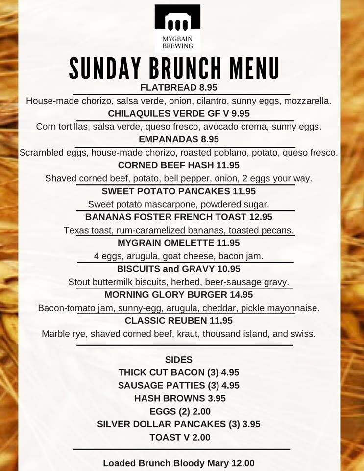 MyGrain Brewing Launches New Sunday Brunch Menu Joliet IL Patch MyGrain Brewing Launches New Sunday Brunch Menu Joliet IL Patch