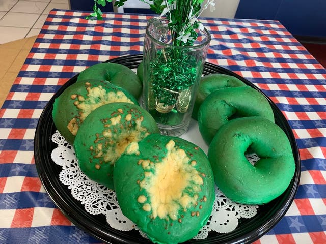 Green Bagels, Irish Cheddar Cheese Now At Great American Bagel | Joliet ...