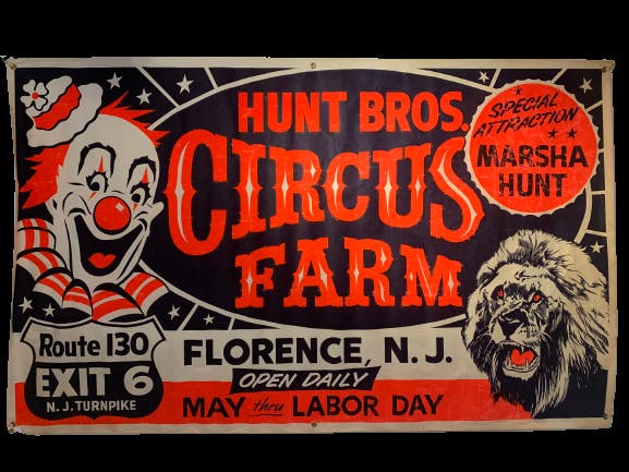 Antique Hand Painted Circus Advertising Poster - New Hope, PA Patch