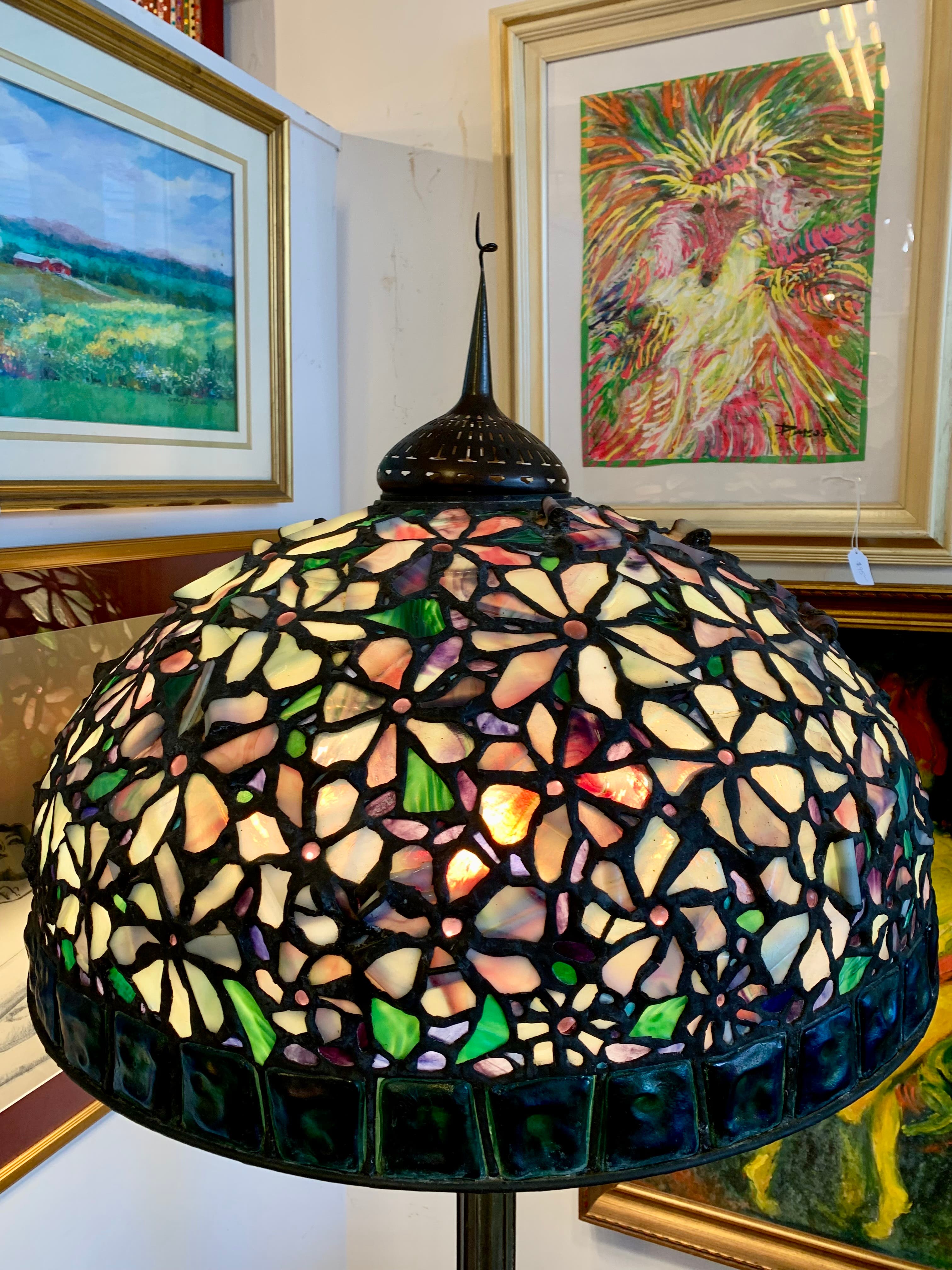 Tiffany Studio-style magnolia floor lamp - New Hope, PA Patch