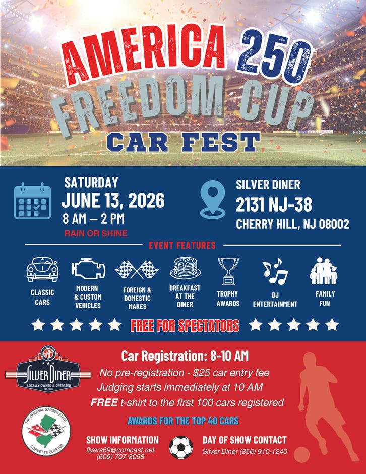 Jun 13 | Silver Diner’s Inaugural America 250 Freedom Cup Car Fest ...