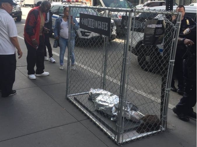 Cages Set Up In NYC To Protest Treatment Of Immigrant Kids | New York ...