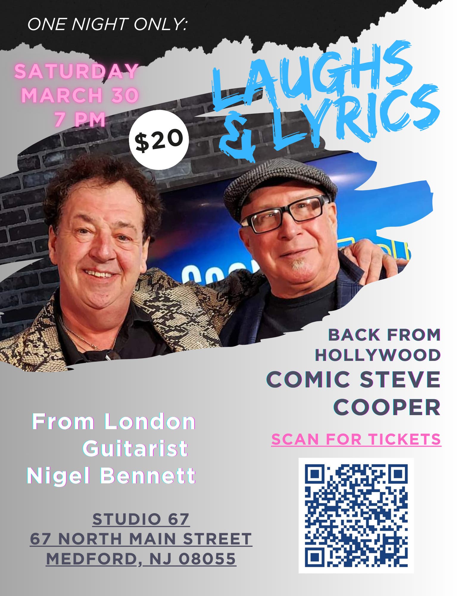 Mar 30 | Laughs & Lyrics with comic Steve Cooper and UK guitarist Nigel ...