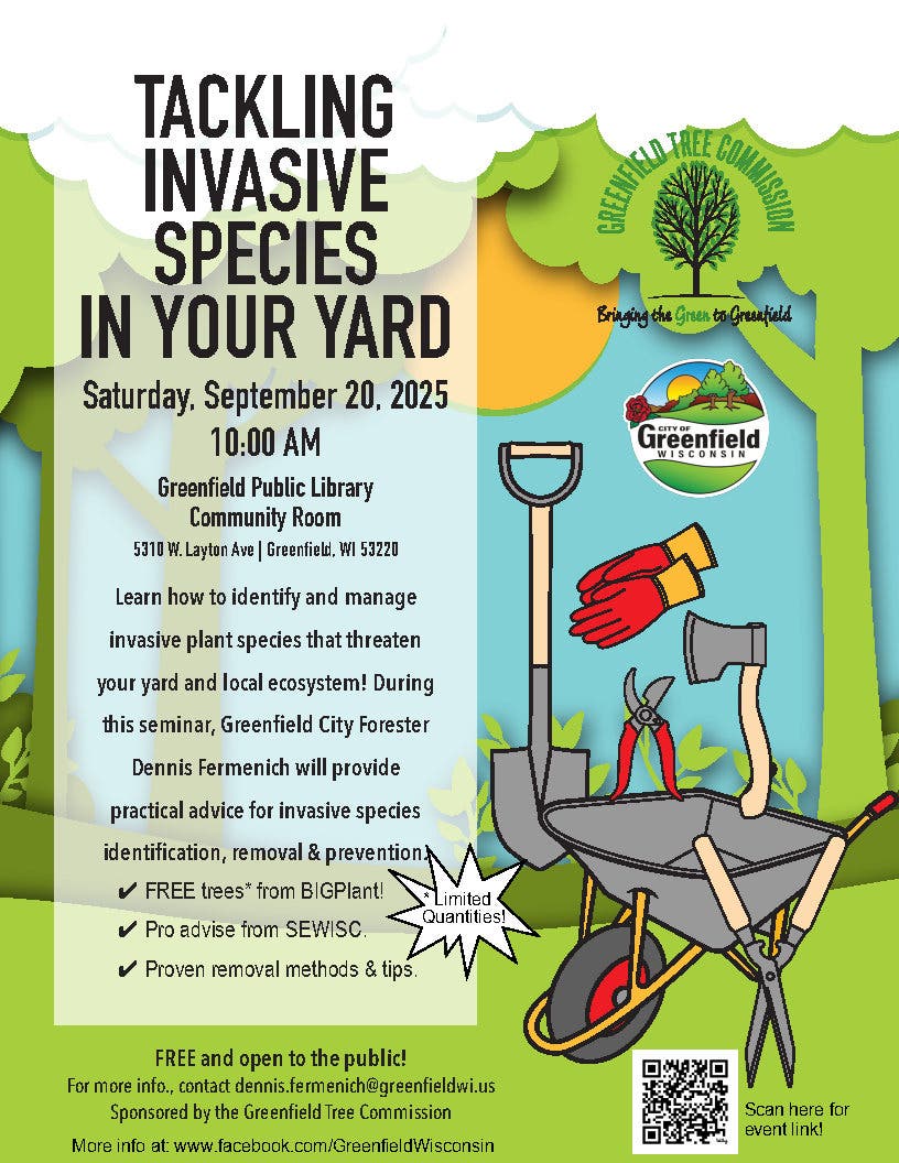 Sep 20 | Tackling Invasive Species in Your Yard Seminar | Greenfield ...