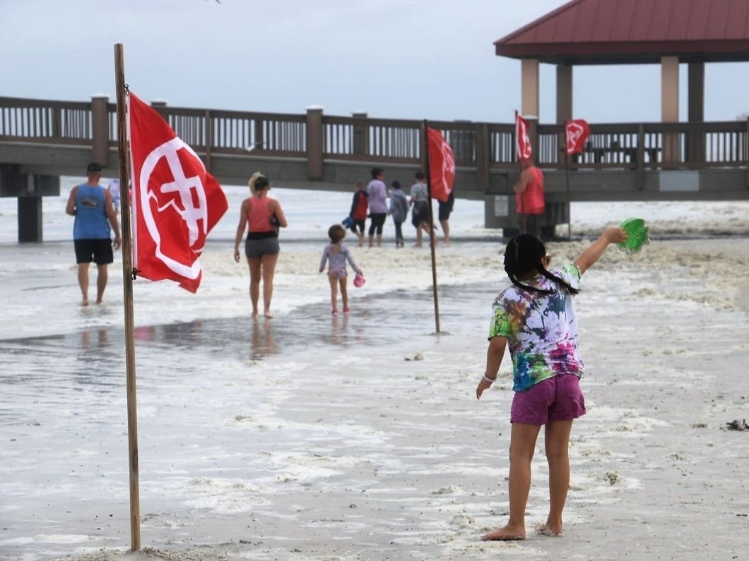 Rip Current Flag Warnings Flying; Not Good Day For Beach | Clearwater ...
