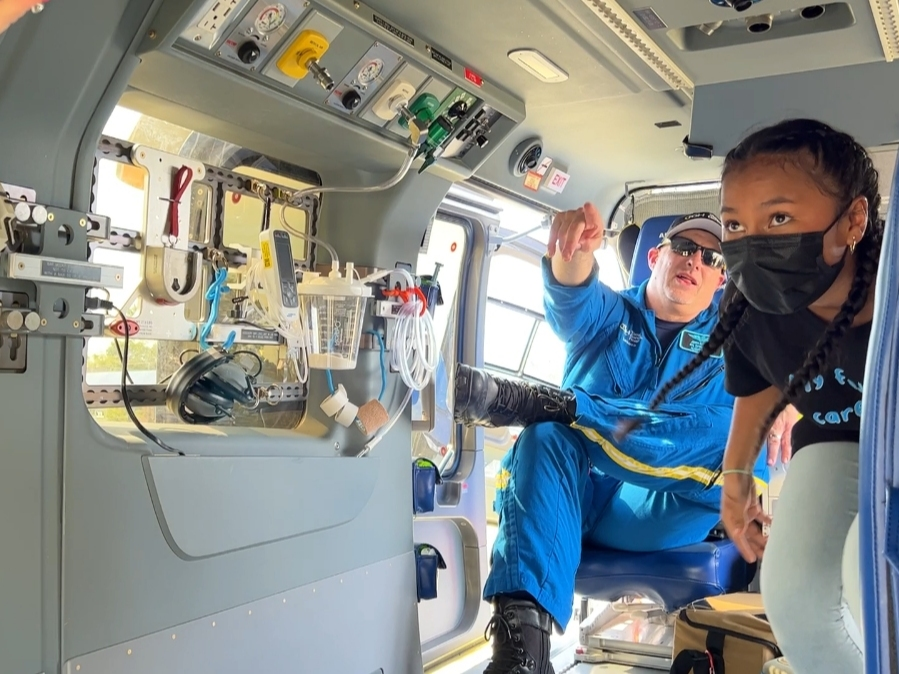 Mighty Medical Helicopter Landing Makes Career Day Extra-Memorable ...