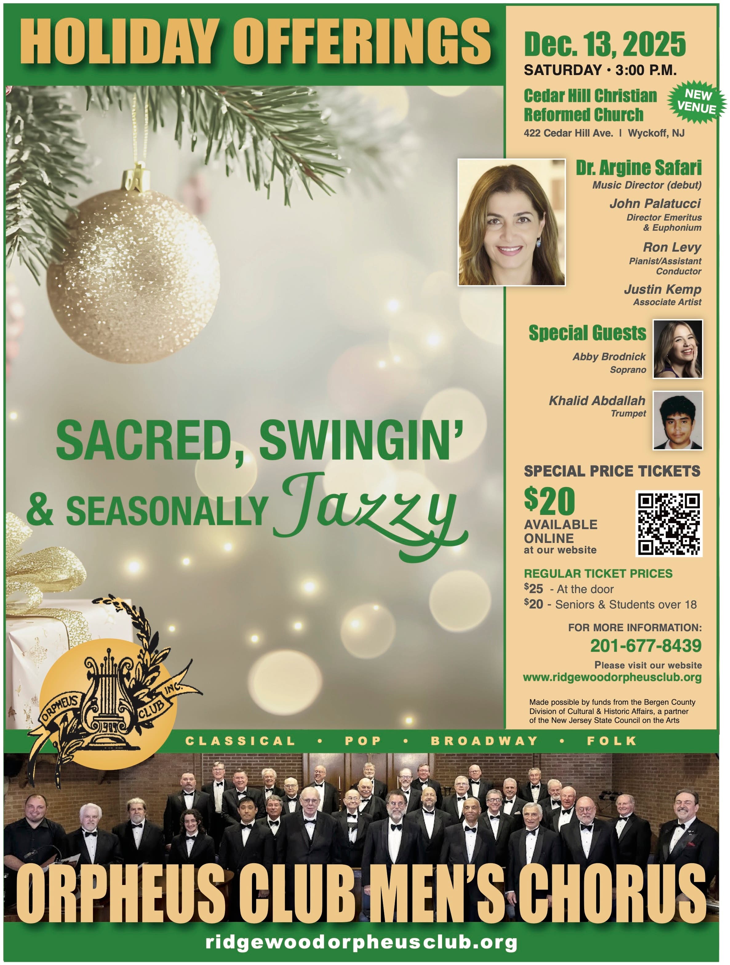 Dec 13 | Orpheus Club Men's Chorus - Holiday Concert | Mahwah, NJ Patch