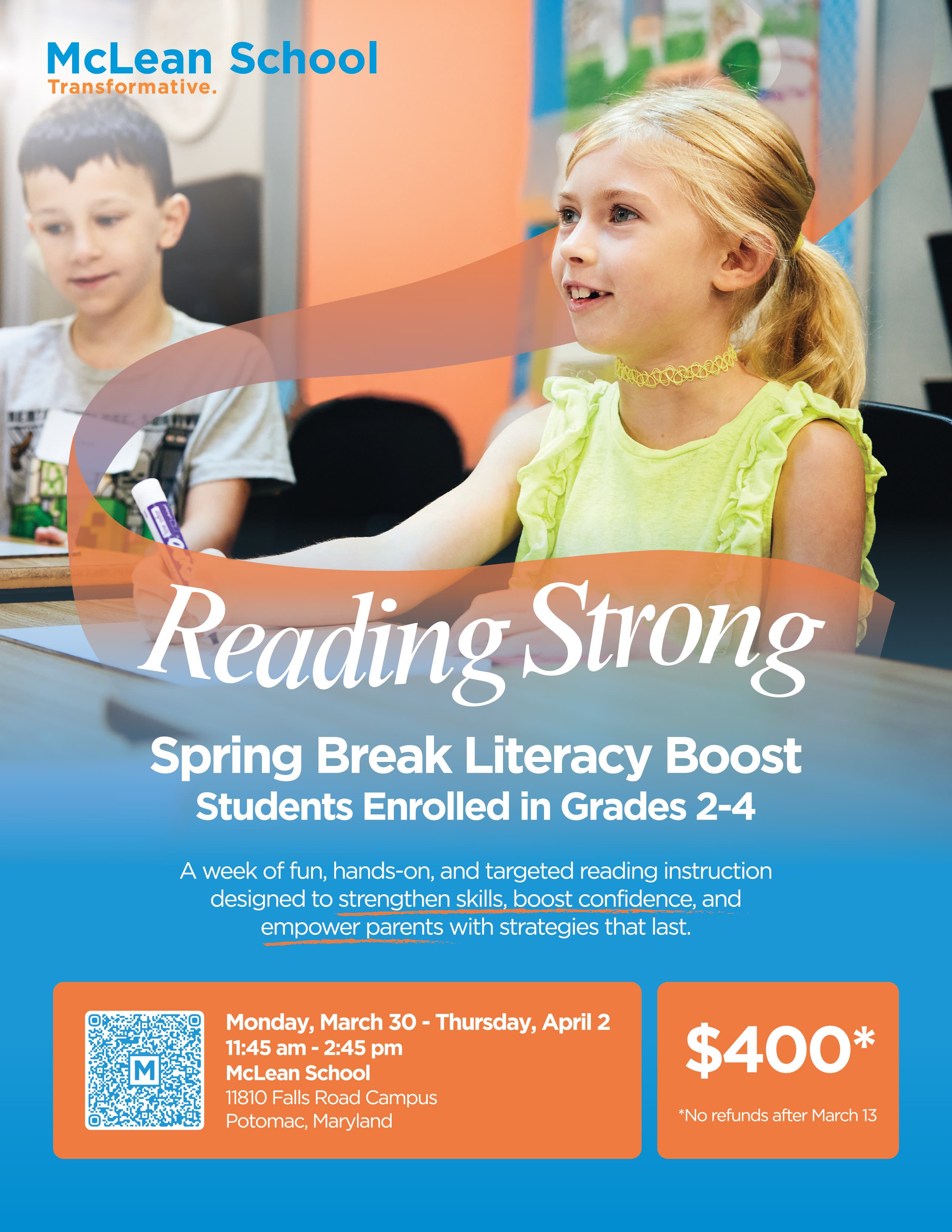 Mar 30 | Reading Strong - Spring Break Literacy Boost at McLean School ...