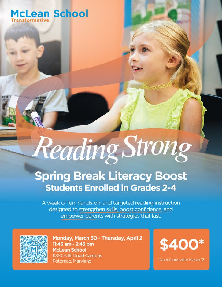 Mar 30 | Reading Strong - Spring Break Literacy Boost at McLean School ...