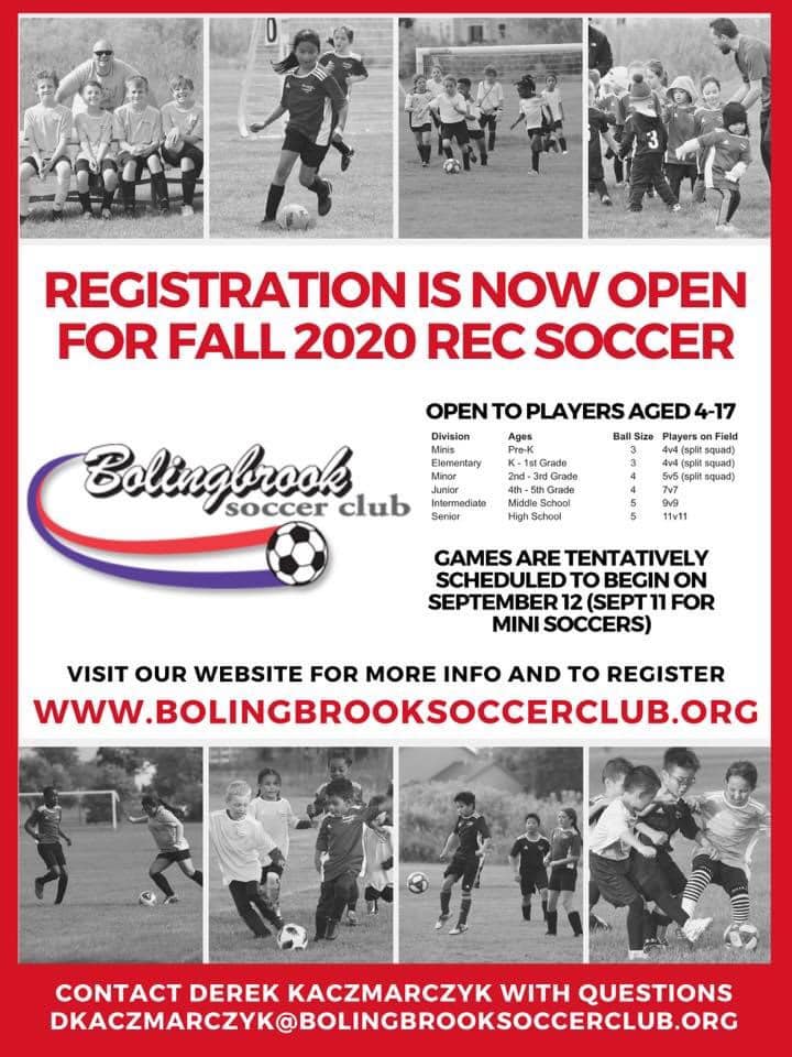 Bolingbrook Soccer Club Registration Open for Fall 2020 | Bolingbrook ...