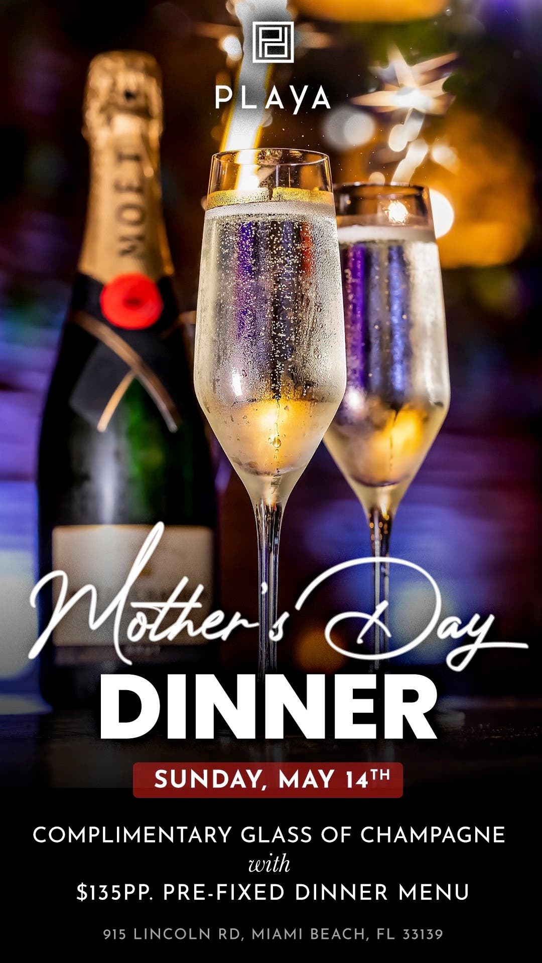 May 14 | Celebrate Mother's Day with a Pre-Fixe Dinner at Playa ...