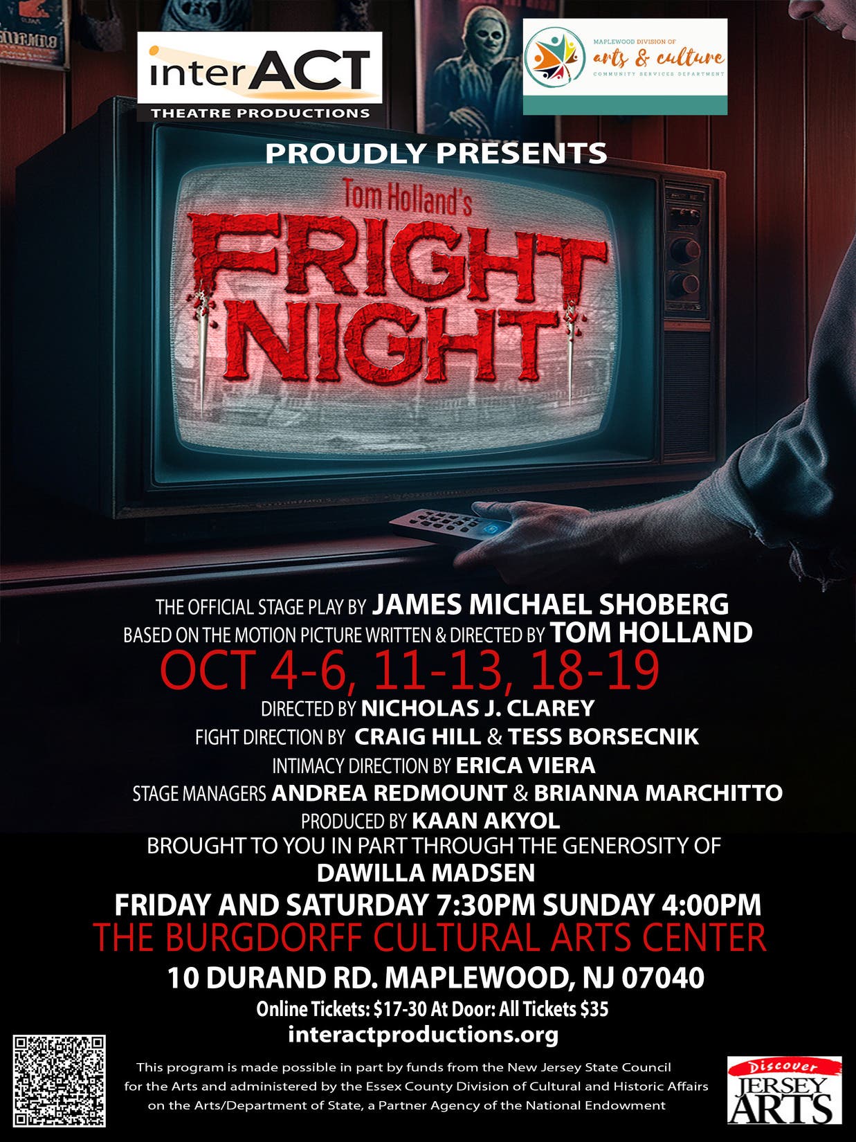 Oct 6 | interACT Theatre Productions proudly presents Tom Holland’s ...