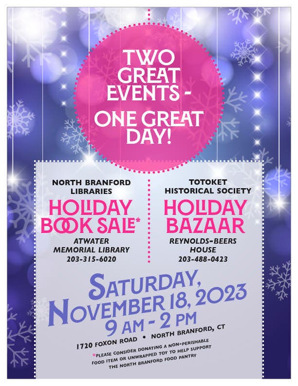 Nov 18 | Holiday Book Sale & Holiday Bazaar | North Branford, CT Patch