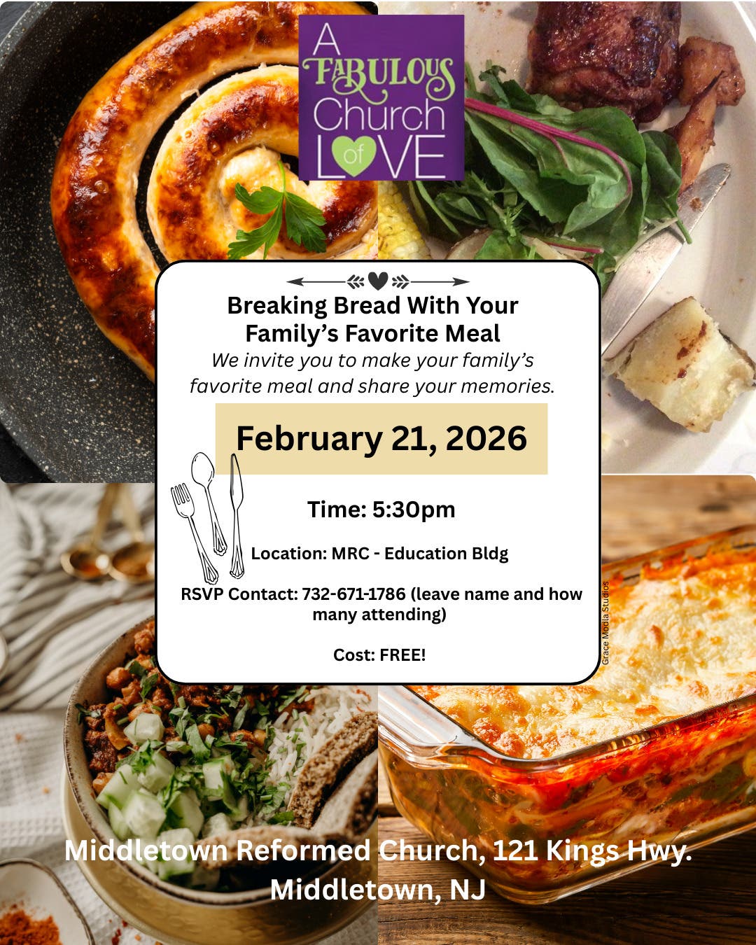 Feb 21 | Breaking Bread with Your Family's Favorite Meal | Middletown ...