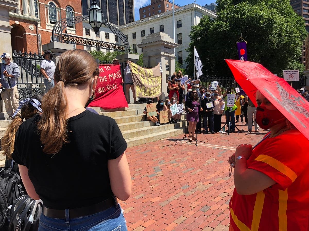 Clashing Protests In Boston Outside State House | Boston, MA Patch
