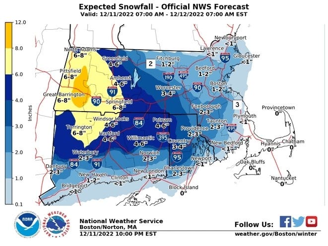 How Much Snow Fell In RI During 1st Storm Of Winter 2022-23 | Coventry ...
