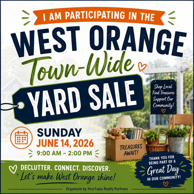 Jun 14 | 🏡 West Orange Town-Wide YARD SALE🏡 | Livingston, NJ Patch