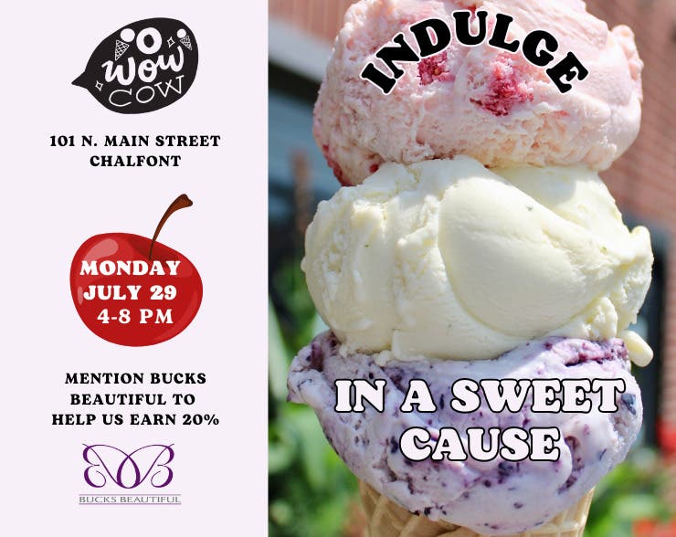 Jul 29 | OWowCow Dine & Donate for Bucks Beautiful | Doylestown, PA Patch