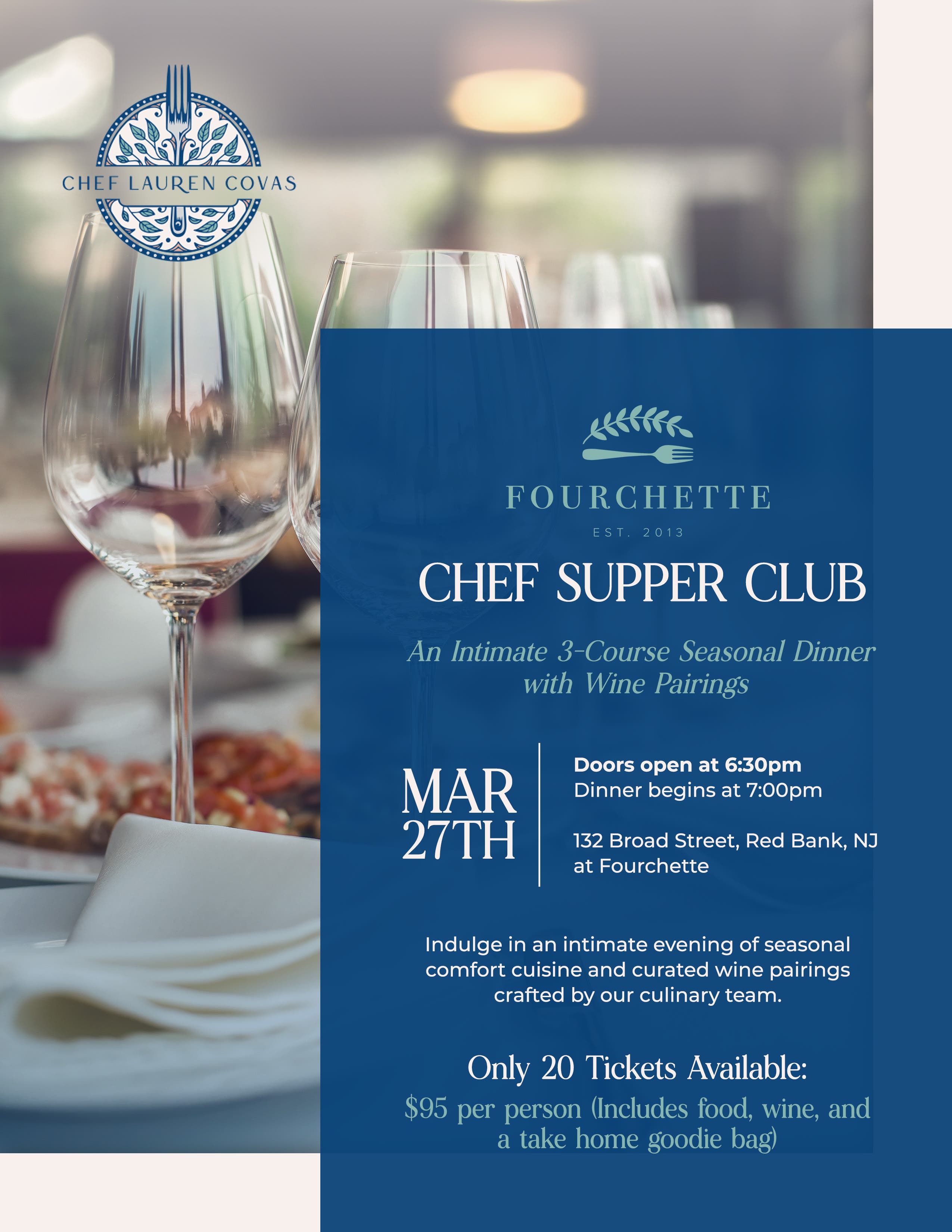 Mar 27 | Chef Lauren Covas and Fourchette Present a Chef Dinner Series ...