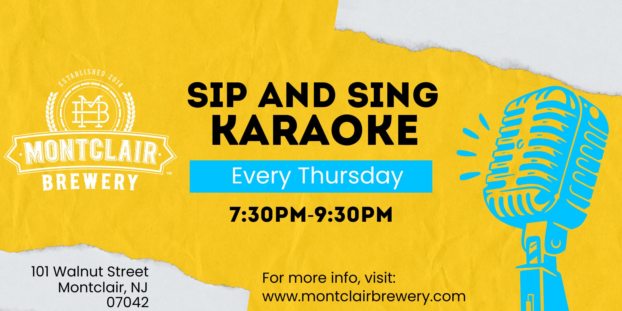 Apr 25 | Sip and Sing Karaoke at Montclair Brewery | Montclair, NJ Patch