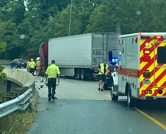 Debris Rains Down Onto Cars Following Beltway Truck Crash: MCFRS ...