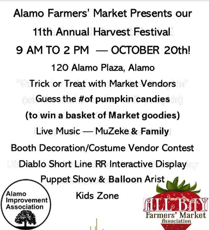 Oct 20 | 11th Annual Alamo Farmers Market Harvest Festival | Danville ...