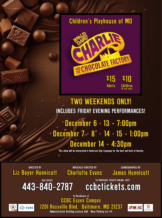 Dec 13 | CHARLIE AND THE CHOCOLATE FACTORY - Live On Stage | Essex, MD ...