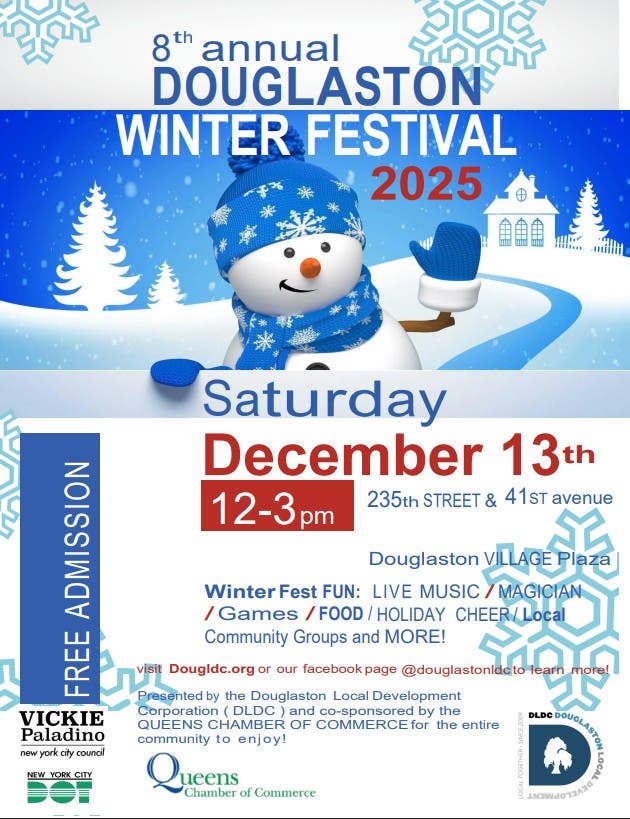Dec 13 | Douglaston's Winter Festival December 13 from 12 - 3 pm ...