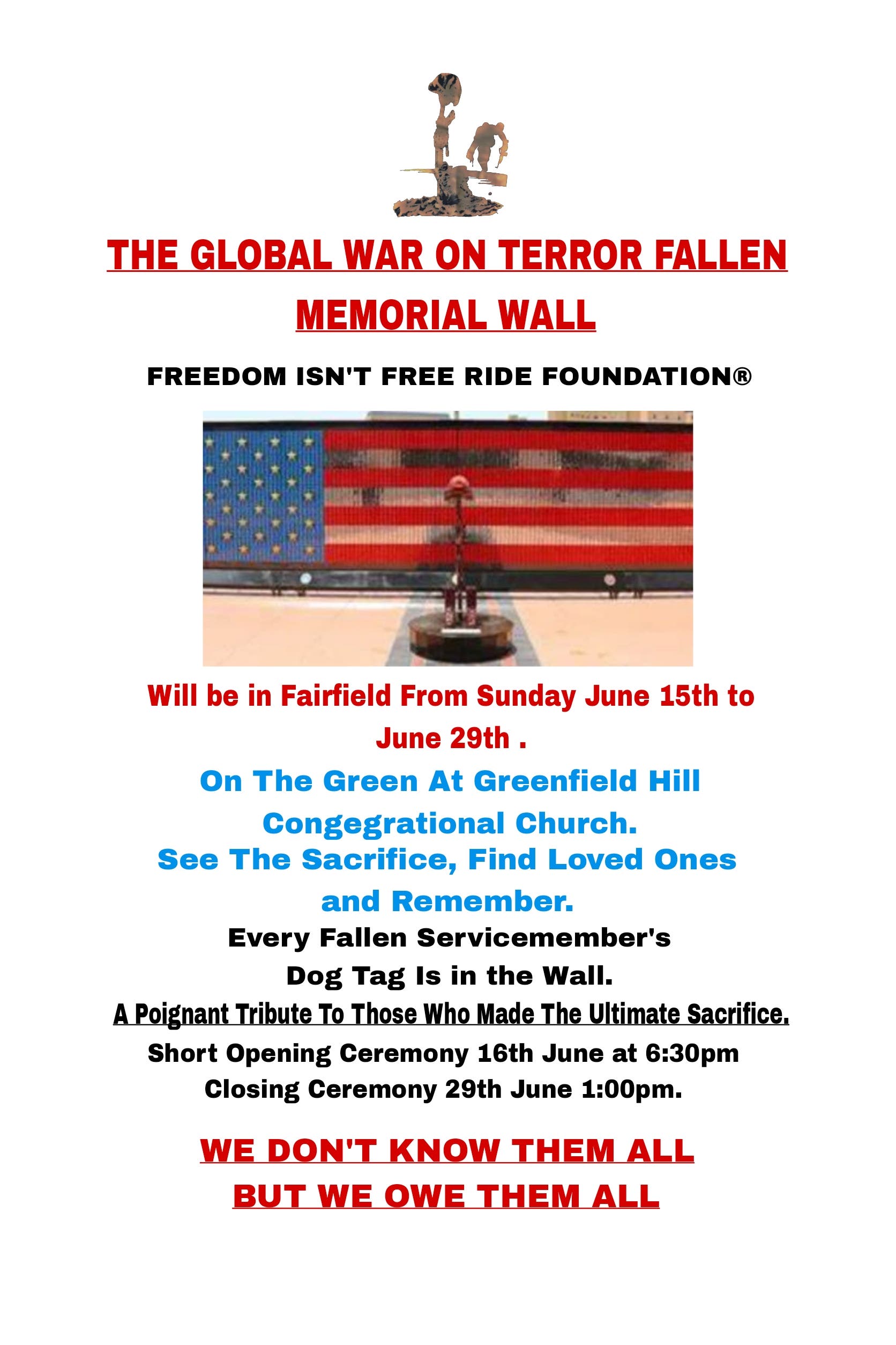 Jun 16 | Global War On Terror Fallen Memorial Wall | Fairfield, CT Patch
