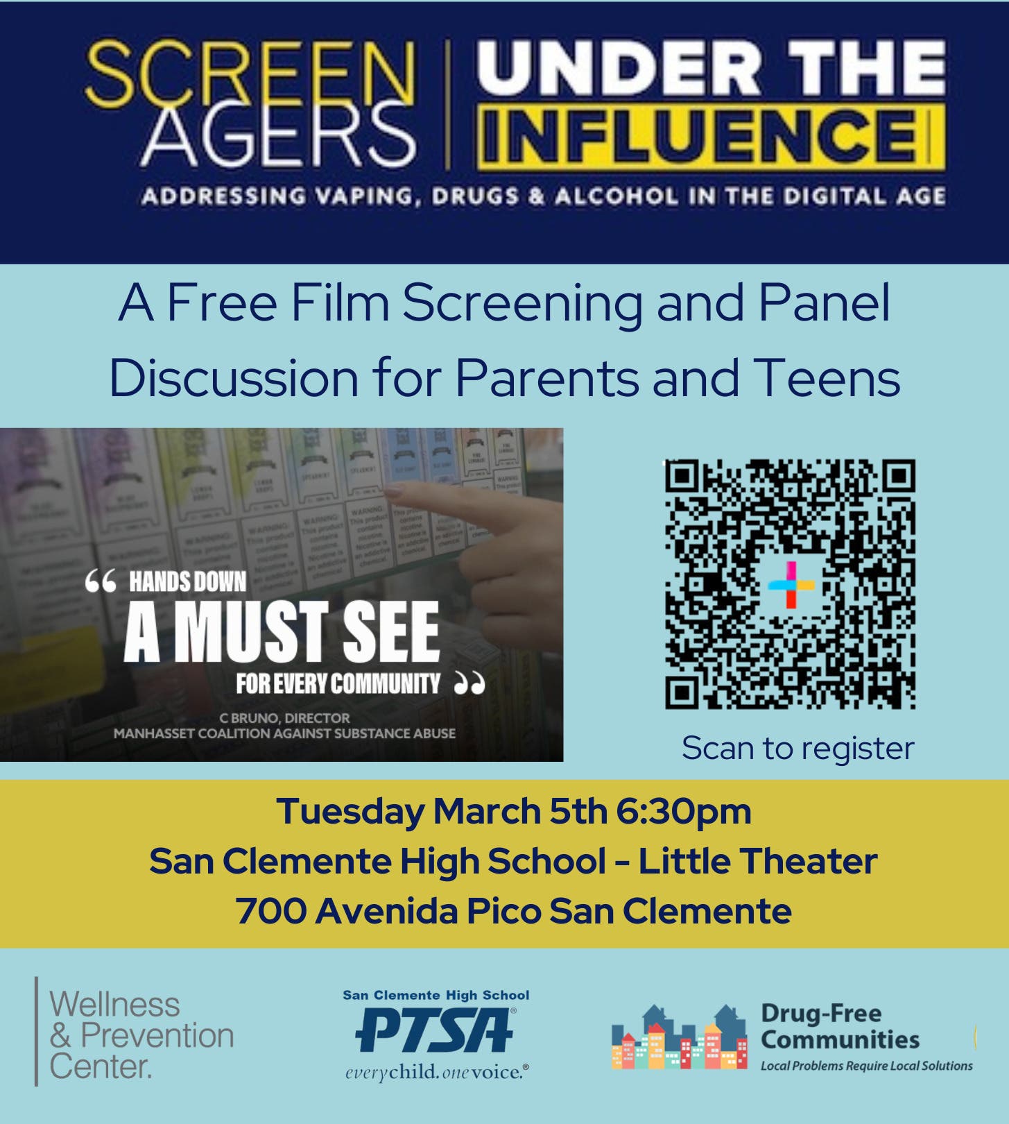 Mar 5 | Free Film Screening - Screenagers Under the Influence | San ...